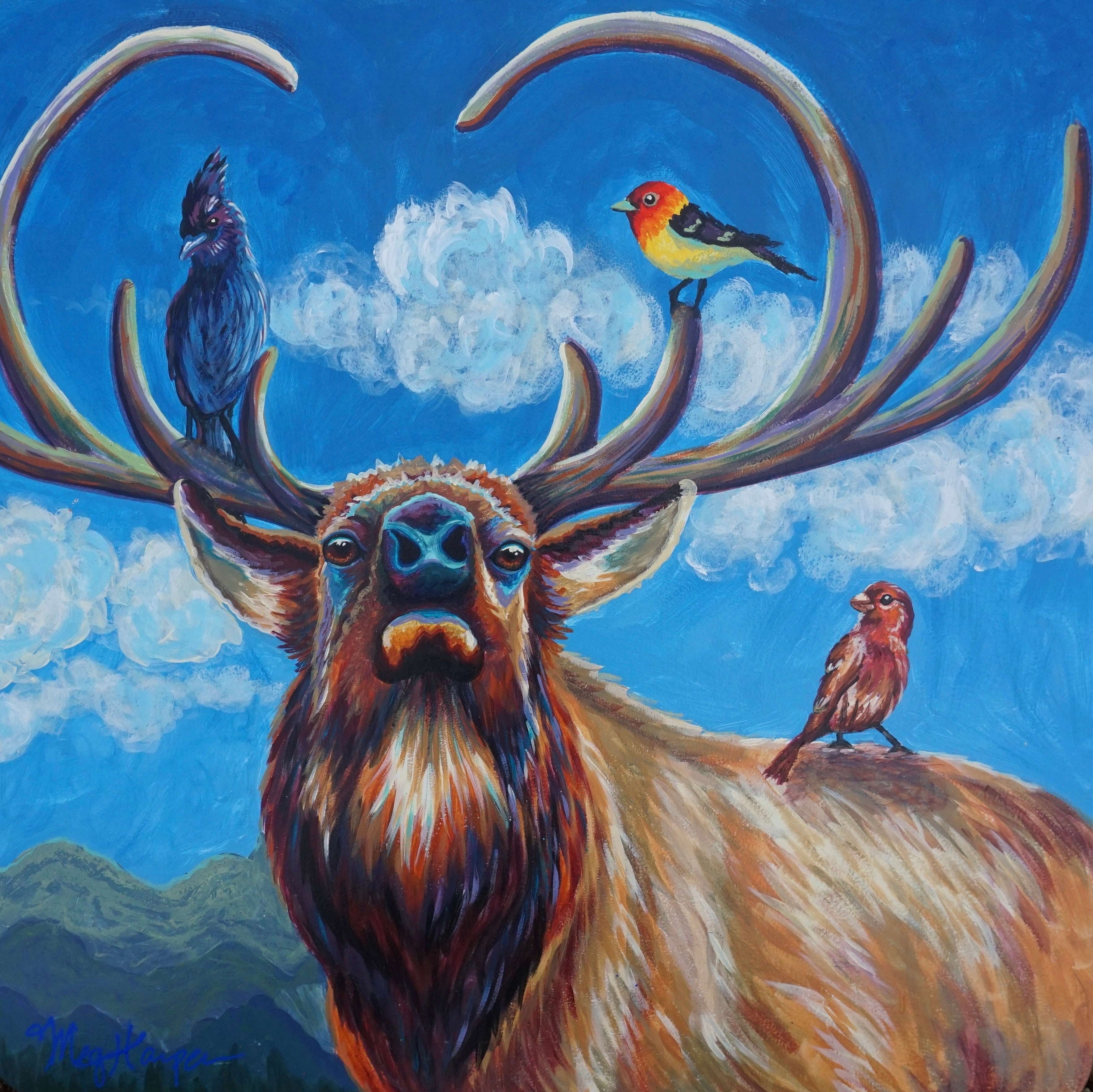 The Heart of an Elk ~ Meg Harper Arts ~ Painting